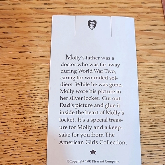 American Girl | Toys | Pleasant Company Molly Locket Fathers Picture ...